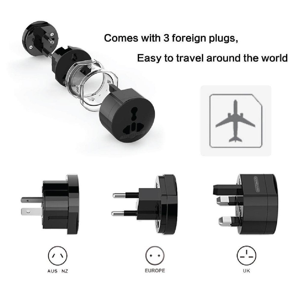 Universal Travel Adapter Multisocket Power Plug All-In-One (ROUND)/Plug ...