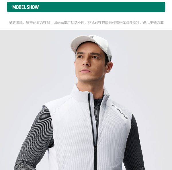 FILA CORE ATHLETICS GOLF DP WORLD TOUR MONOGRAM STRIPE Men Down Jacket ...