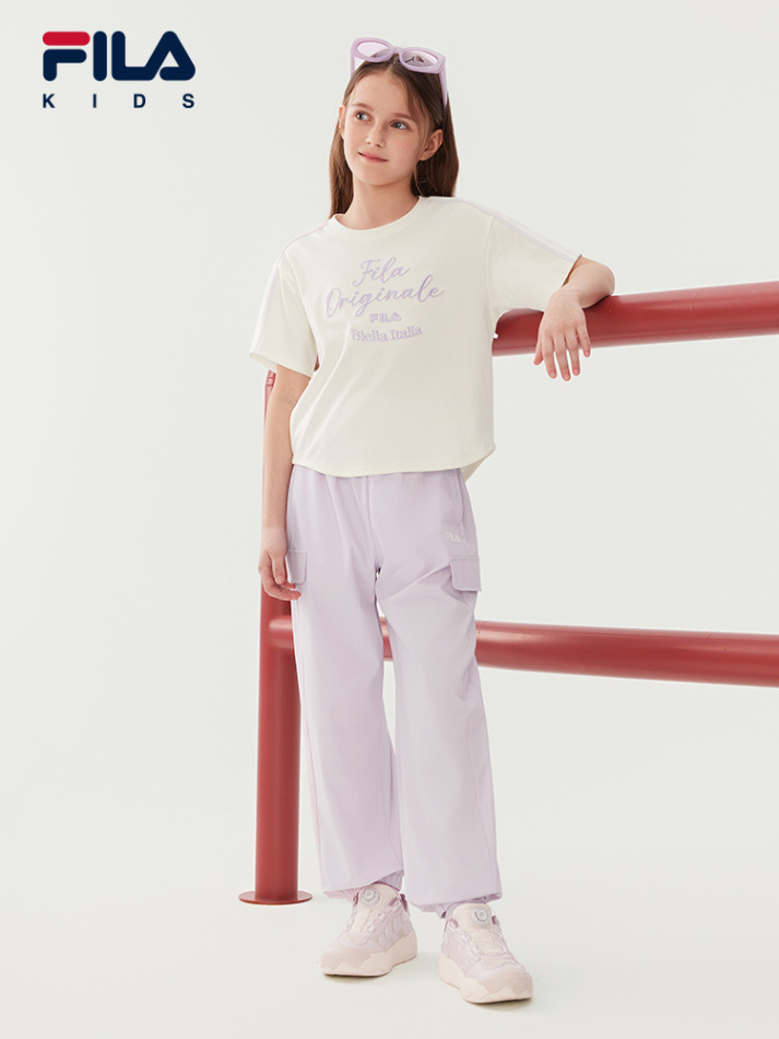 (130 - 165cm) FILA KIDS ORIGINALE Girl's Short Sleeve T-Shirt – FILA SG