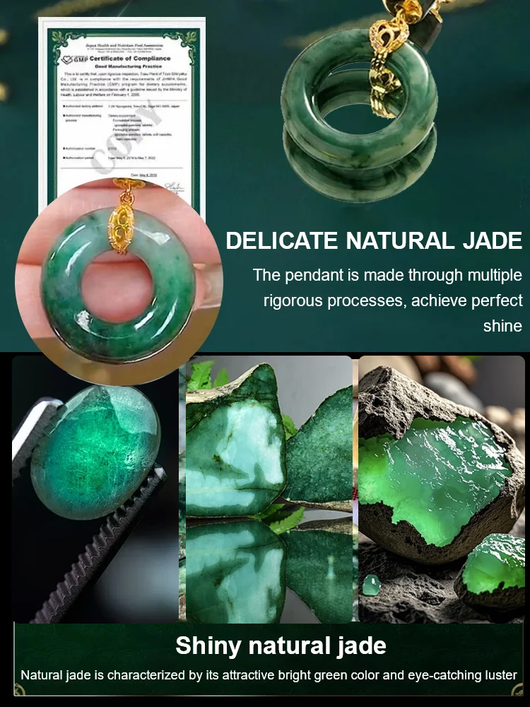 🌹【Limited edition】Original jade peace buckle necklace👉Comes with ...