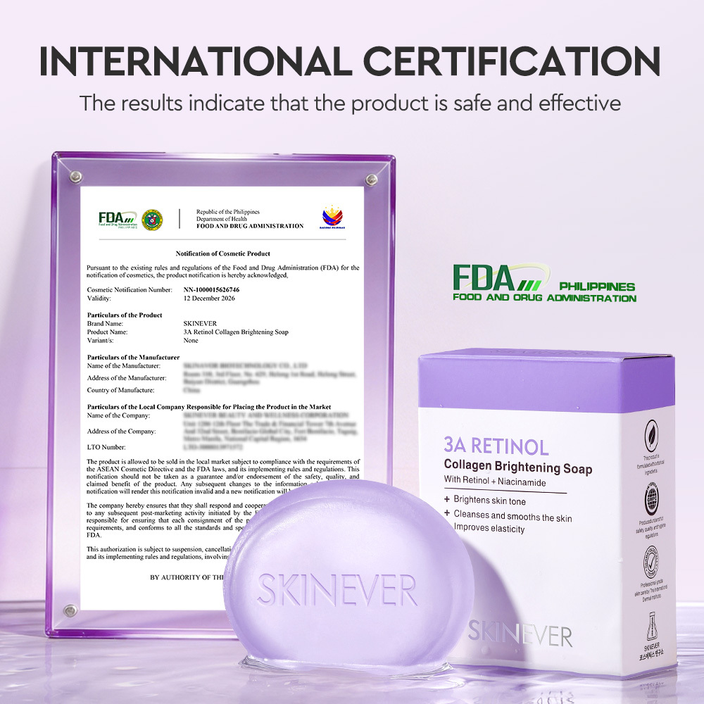 3A Retinol Collagen Brightening Soap | SKINEVER Anti-Aging Glow ...