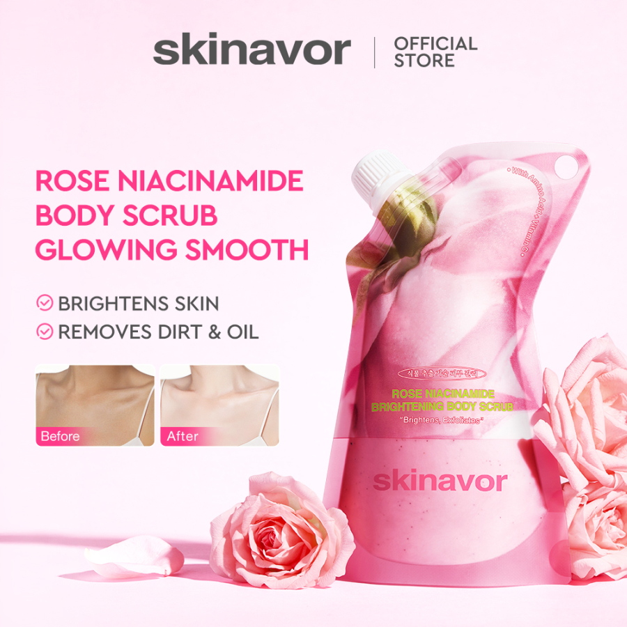 SKINAVOR Rose Niacinamide Brightening Body Scrub – SKINEVER PH