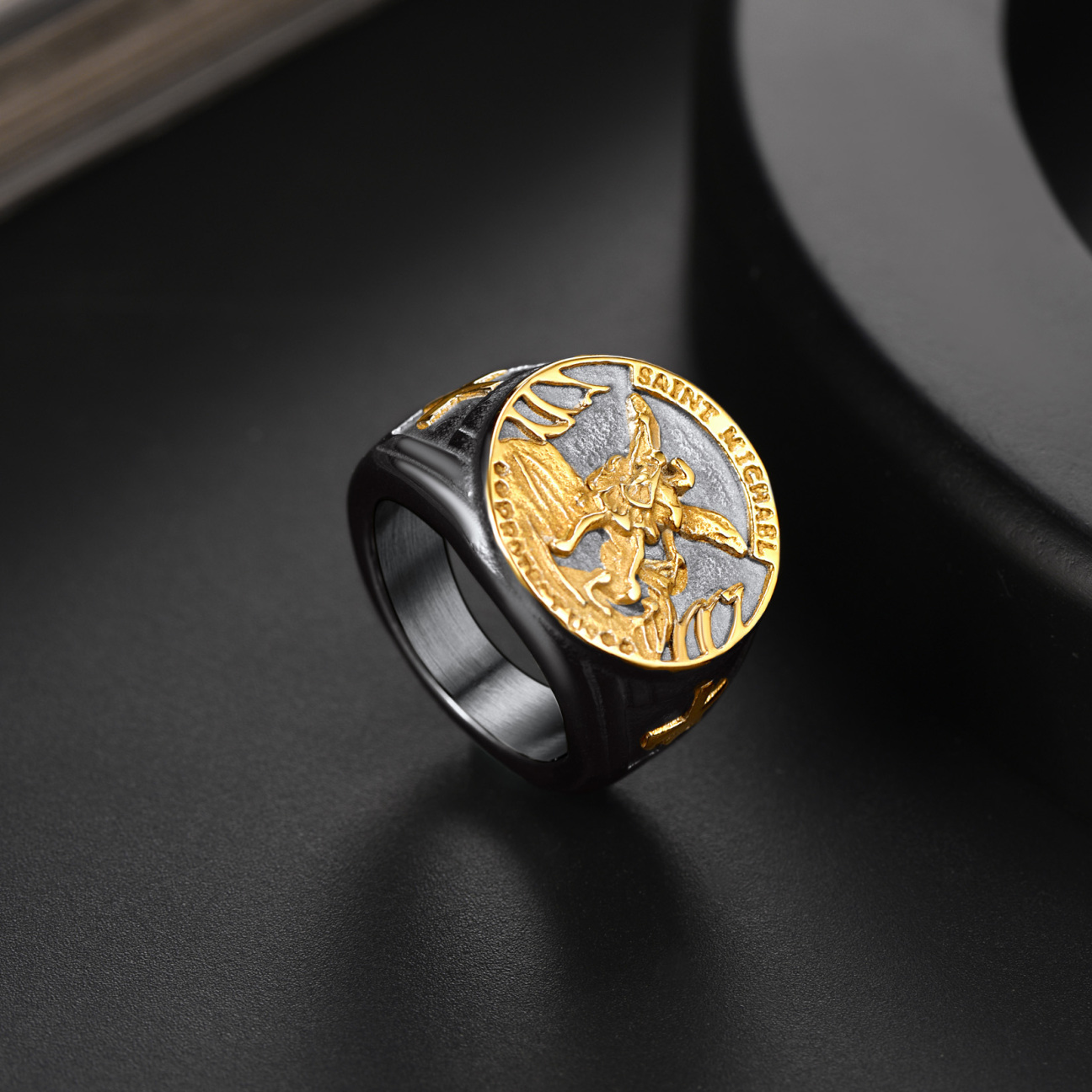 Christian St. Michael Ring the Archangel Michael Ring for Men ...