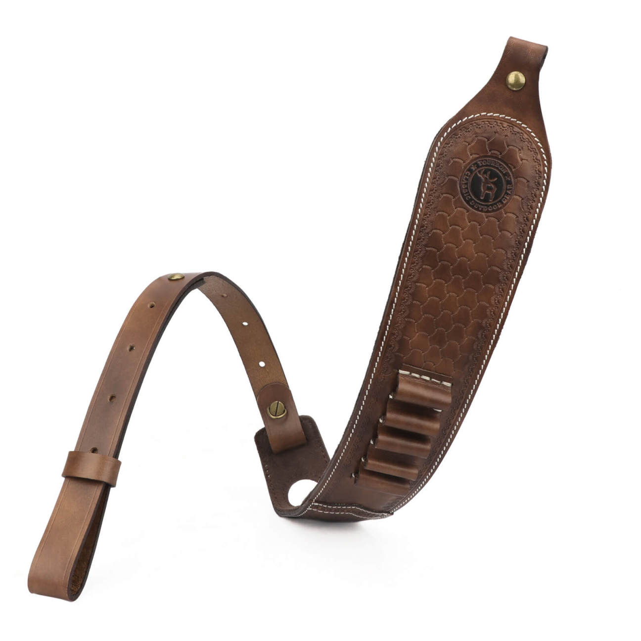 TOURBON Leather Adjustable Hunting Sling
