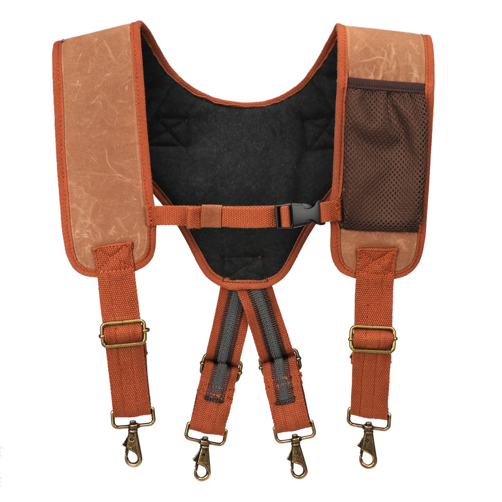 Tourbon Canvas Carpenter Tool Belt with Suspenders for Electrician