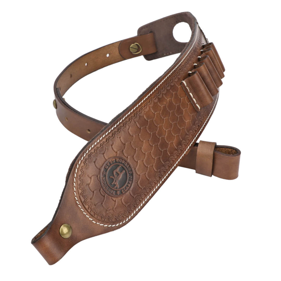TOURBON Leather Adjustable Hunting Sling