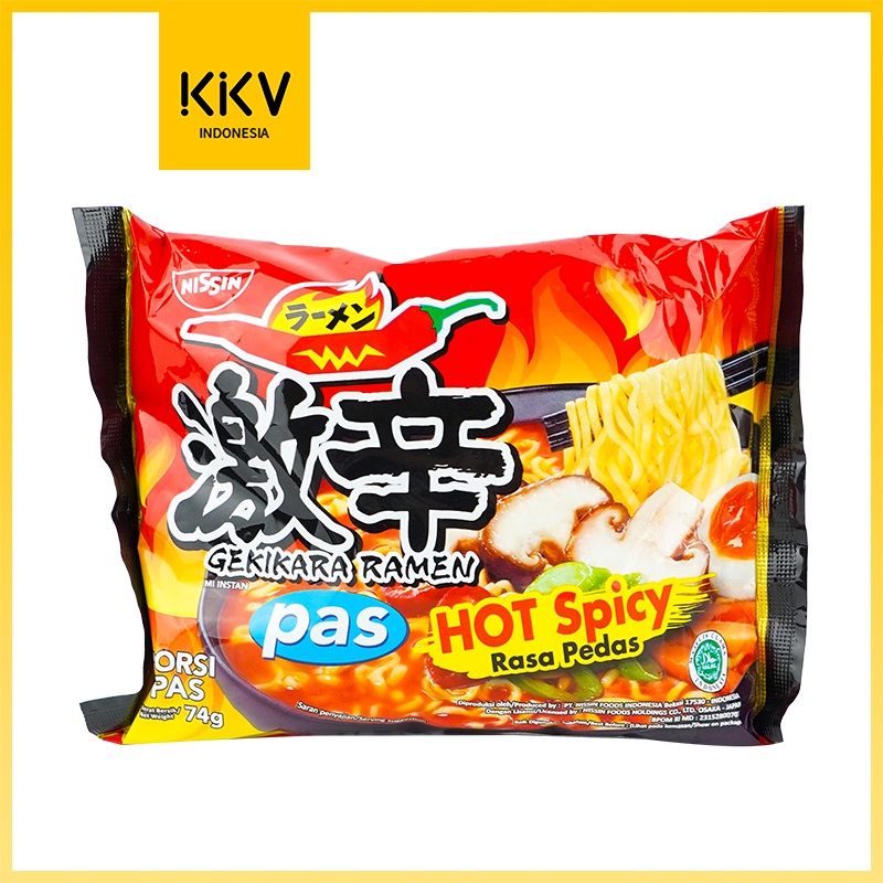 Ramen Instan NISSIN GEKIKARA Pas Mie Kuah Rasa Jamur Pedas 81g
