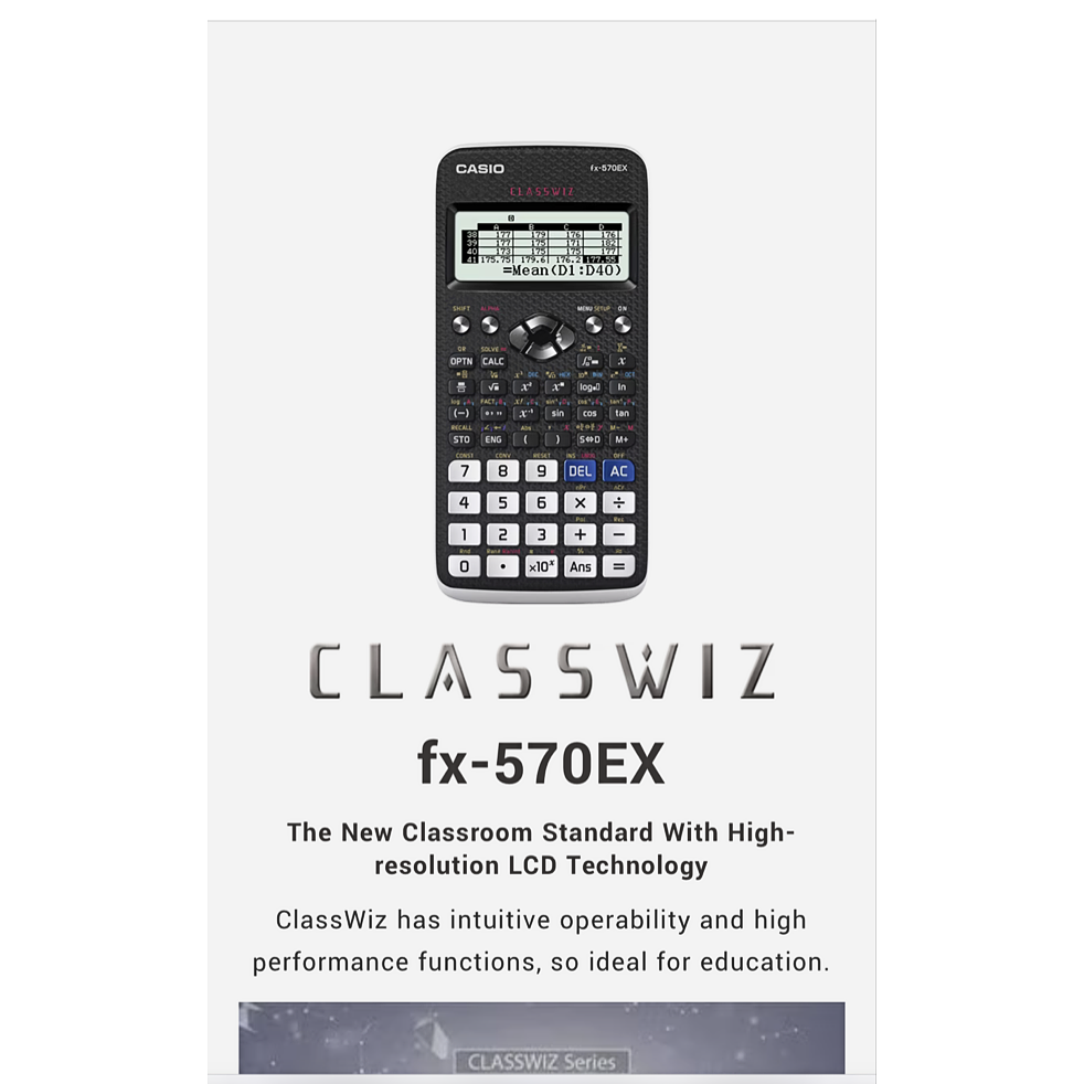 Casio FX-570EX Standard Scientific Calculator