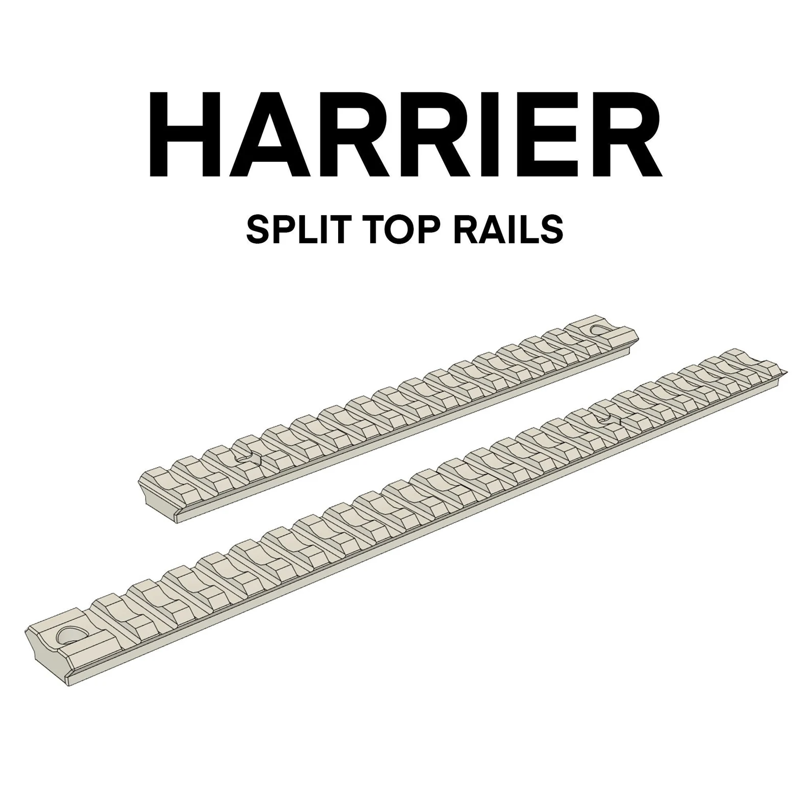Zaurko Blasters - Harrier Split Top Rails (PLA+)