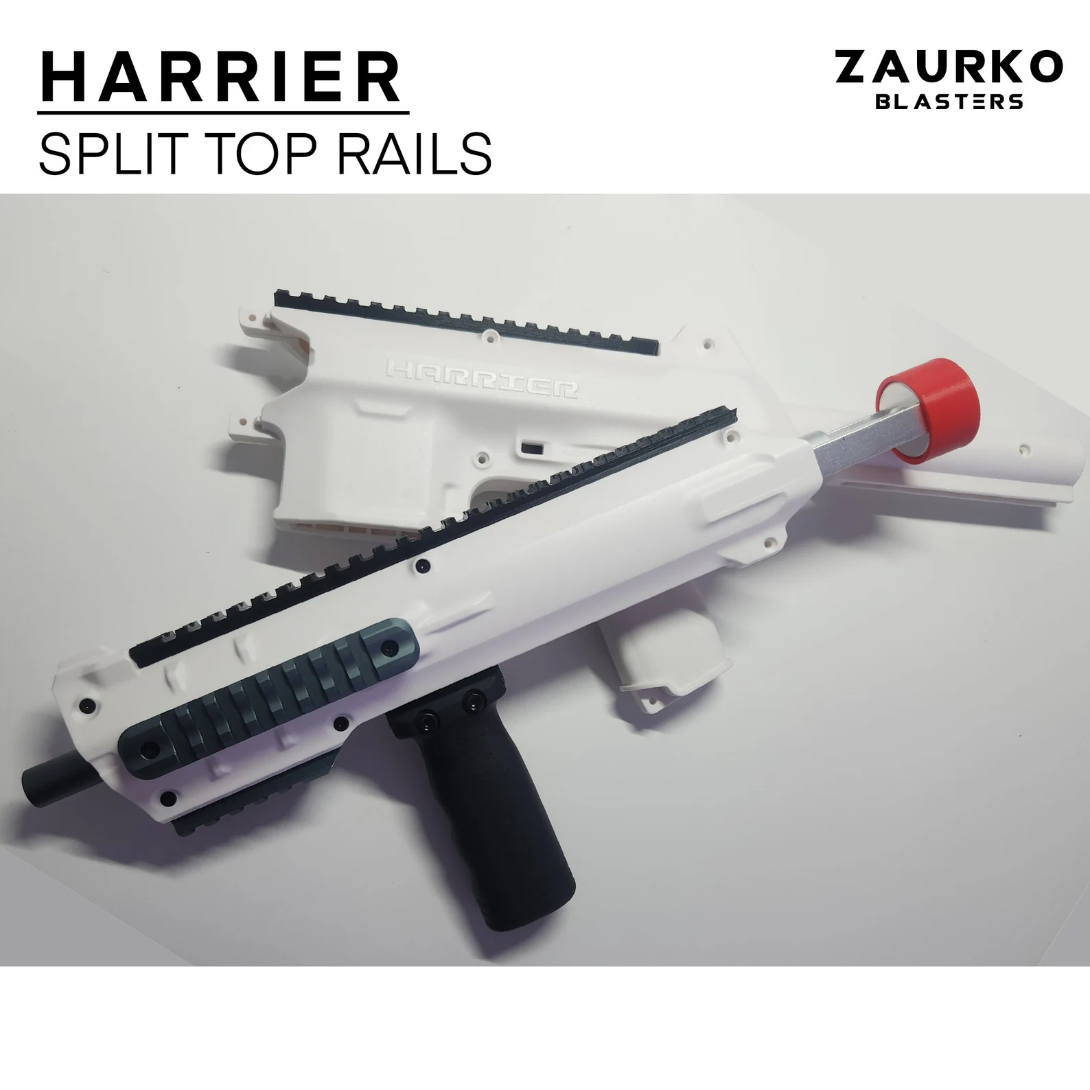 Zaurko Blasters - Harrier Split Top Rails (PLA+)