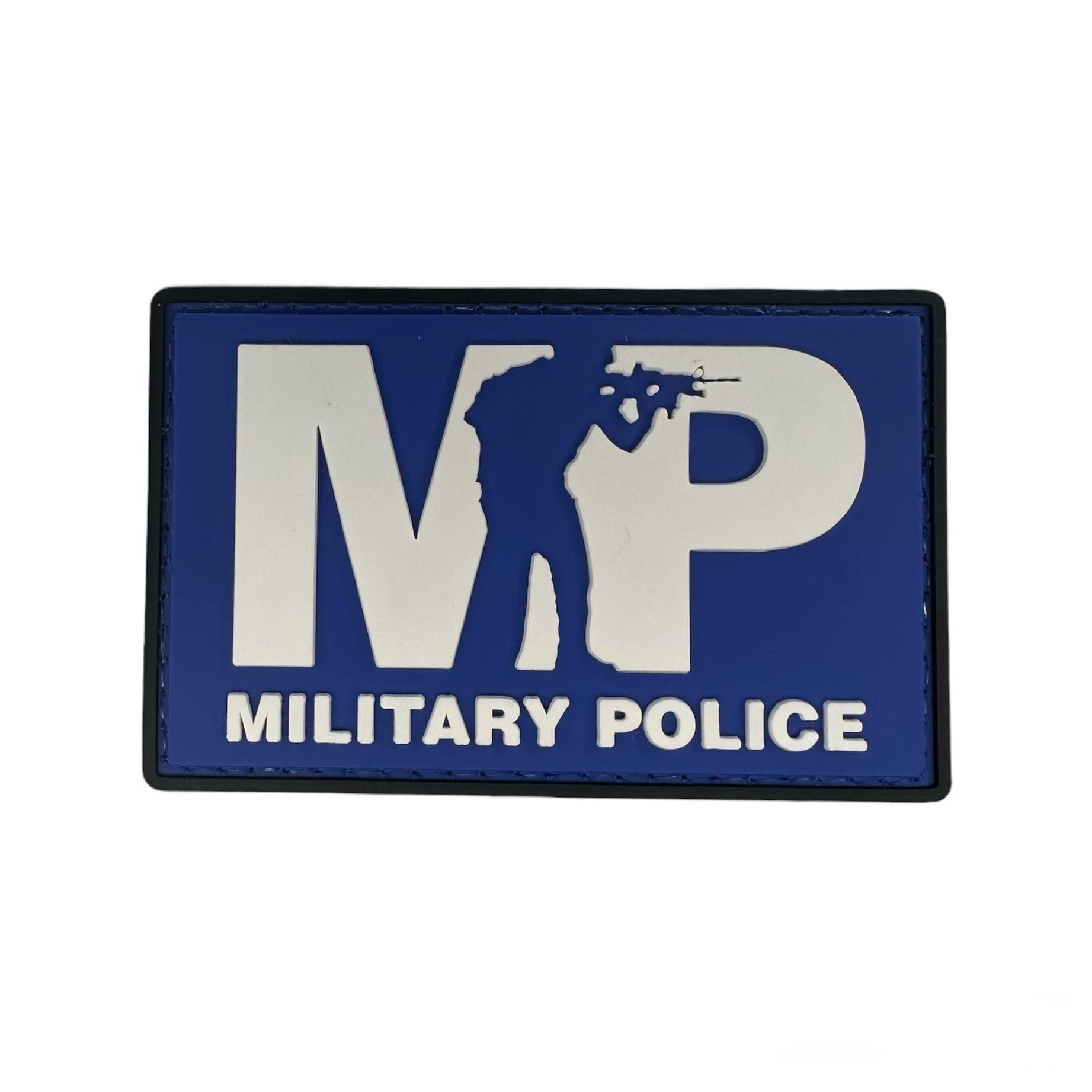 Rubber Patch - Military Police MP Blue