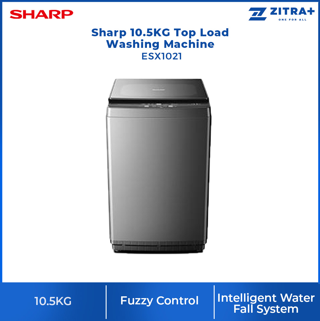 Sharp 10.5KG Top Load Washing Machine ESX1021 | Fuzzy Control | Intell