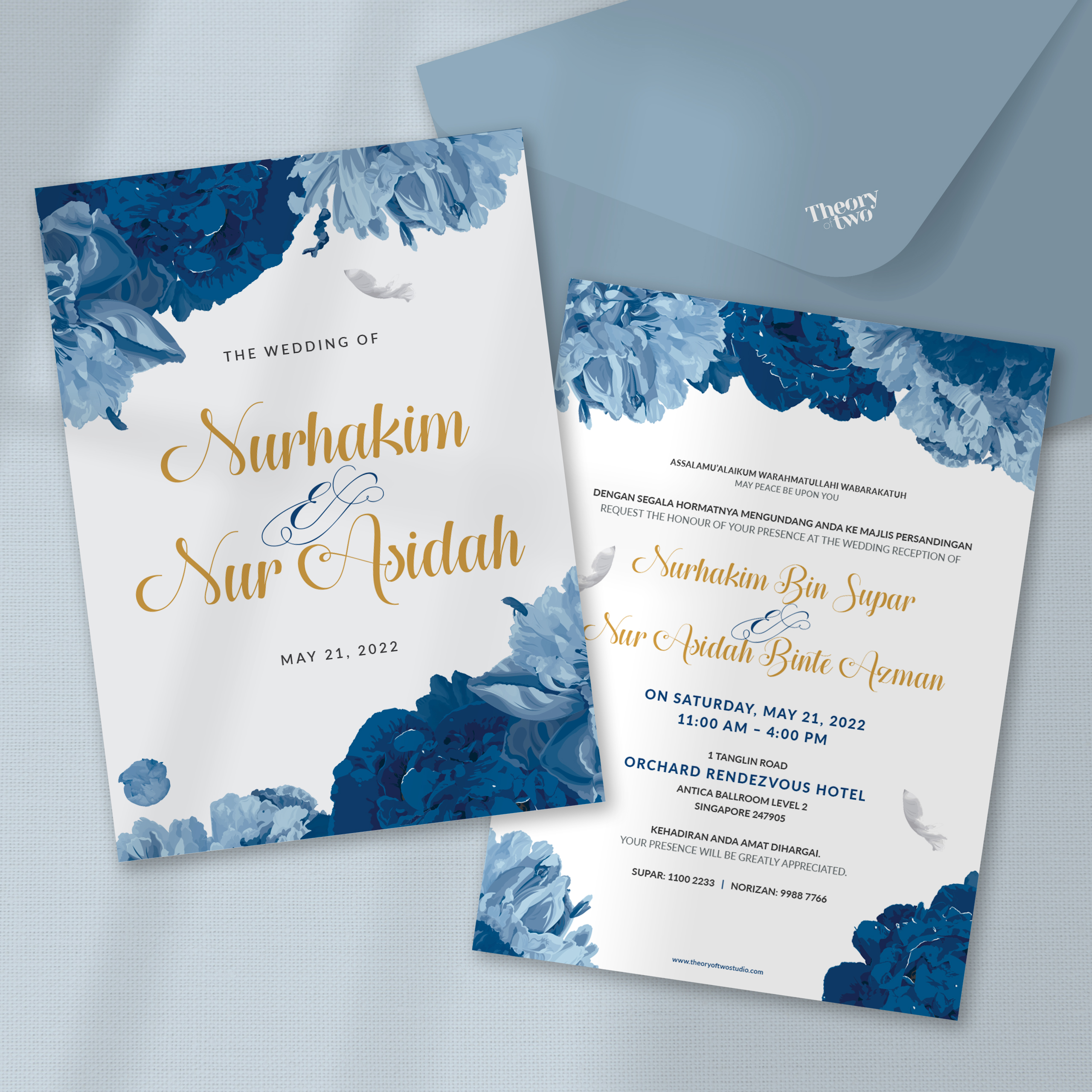 Blue Wedding Invitation Ideas