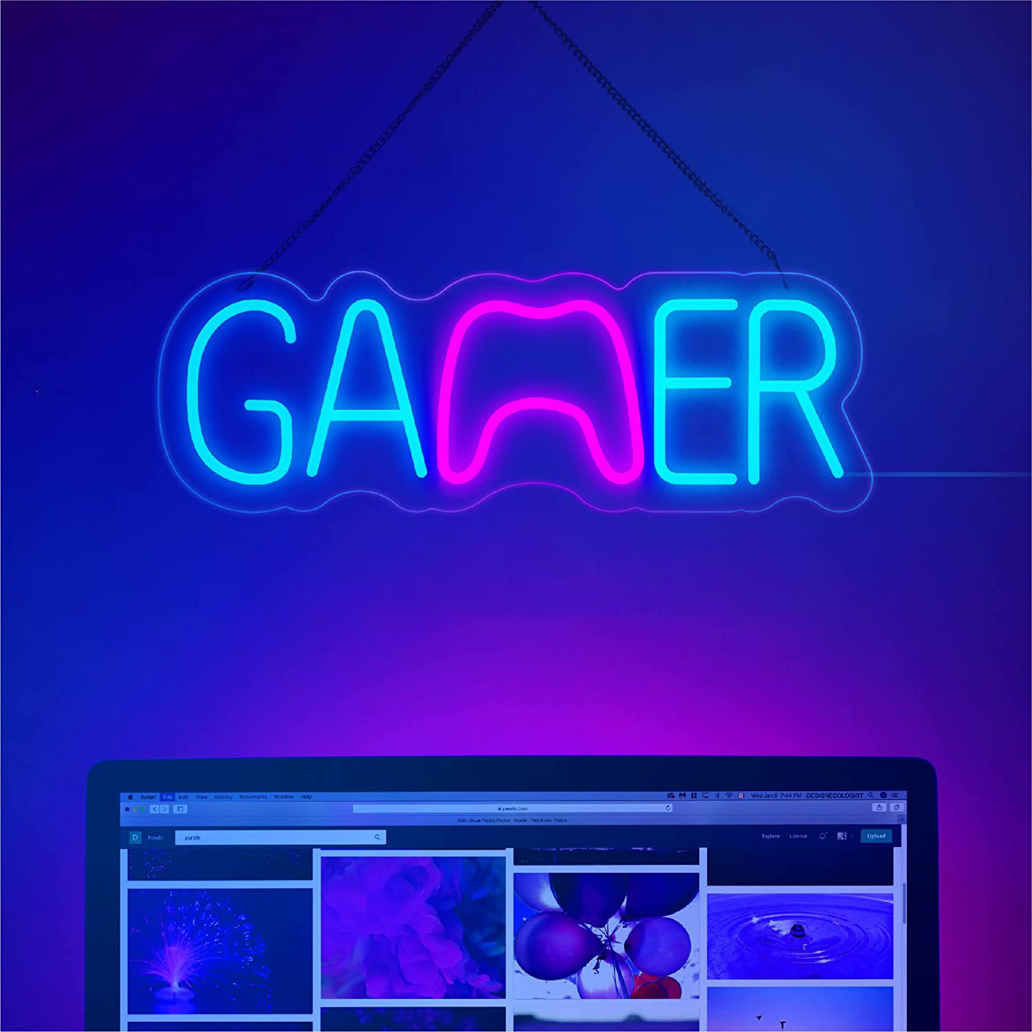 NEONIP-100% Handmade Gamer with Game Controller LED Neon Light Sign
