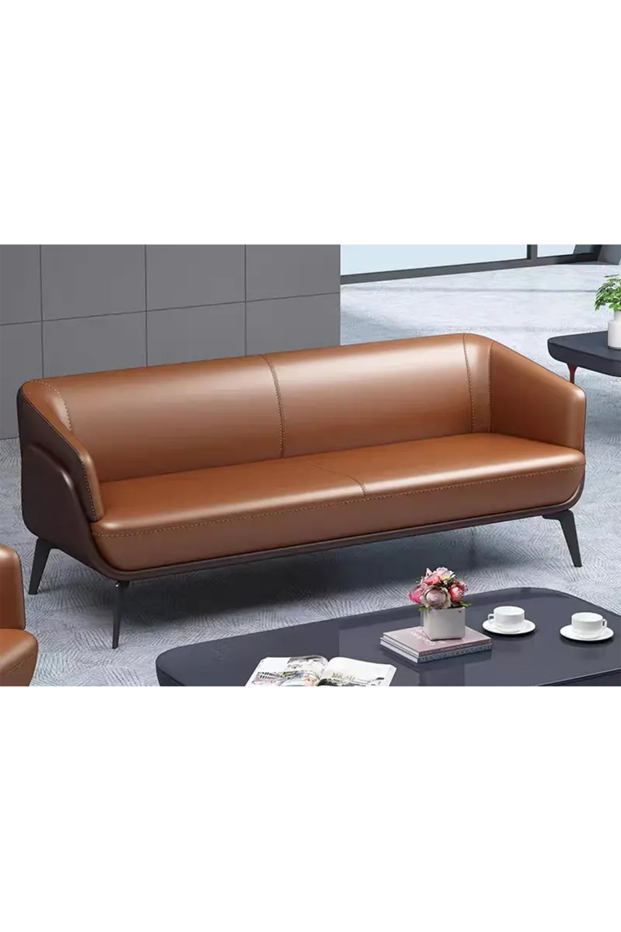 Orlando Leather Two Tone Sofa