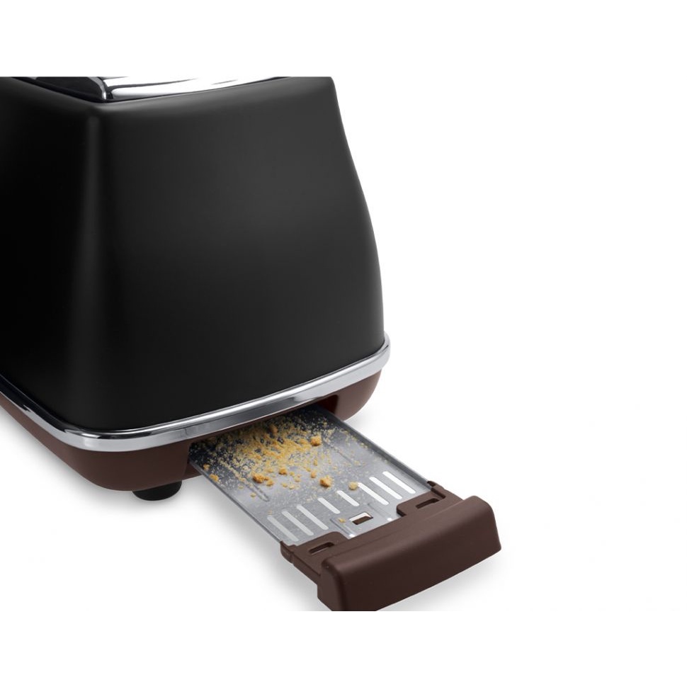 Delonghi Icona Vintage Black 2-Slice Toaster (Lid)