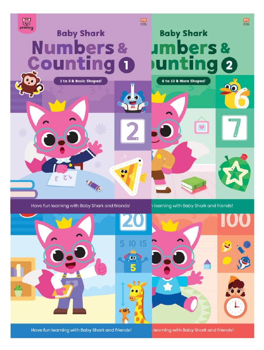 [Pre-Order] Baby Shark Numbers and Counting Activity Books 1 - 4
