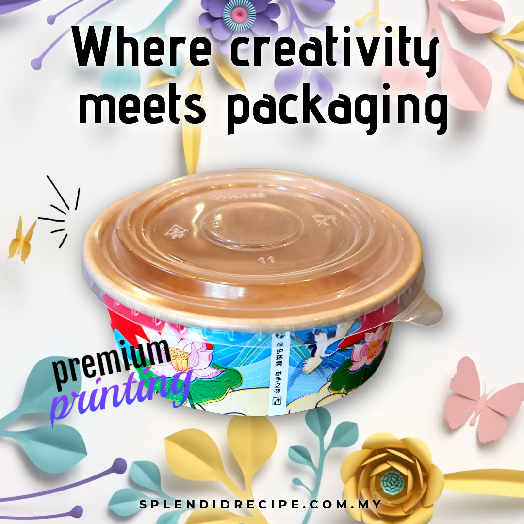 Custom Paper Bowl with PET Lid