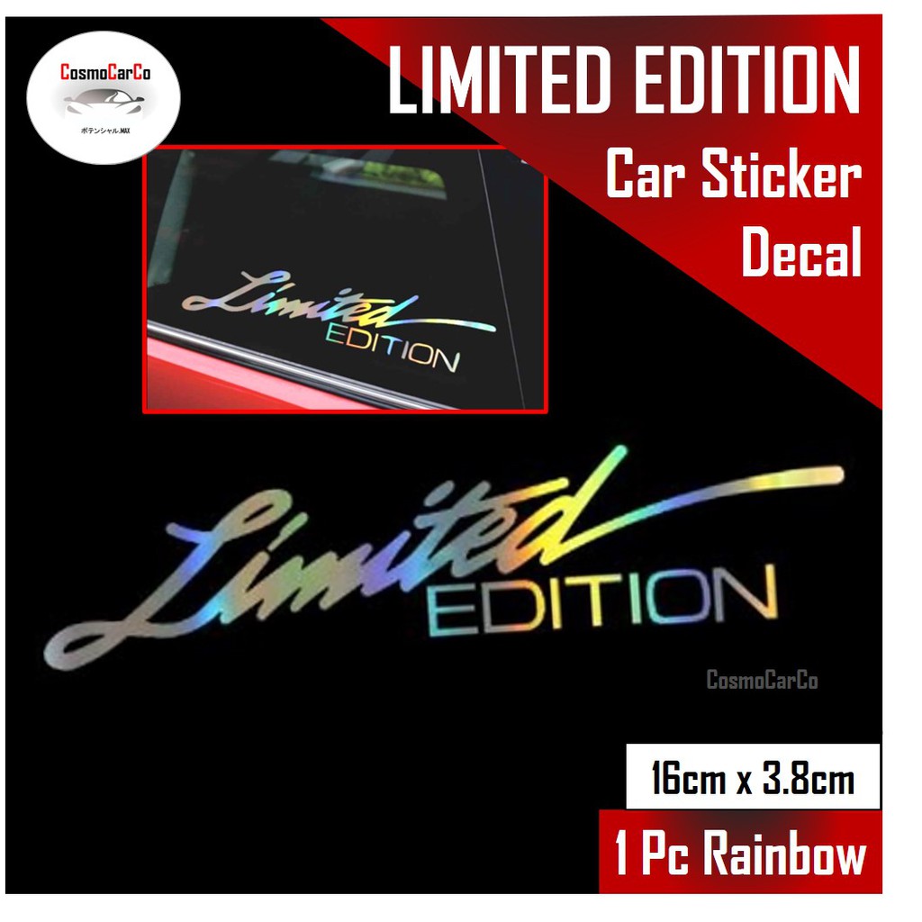 Limited Edition Car Sticker Decal Motorcycle Motorbike Window Stickers