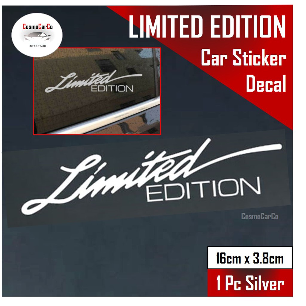 Limited Edition Car Sticker Decal Motorcycle Motorbike Window Stickers